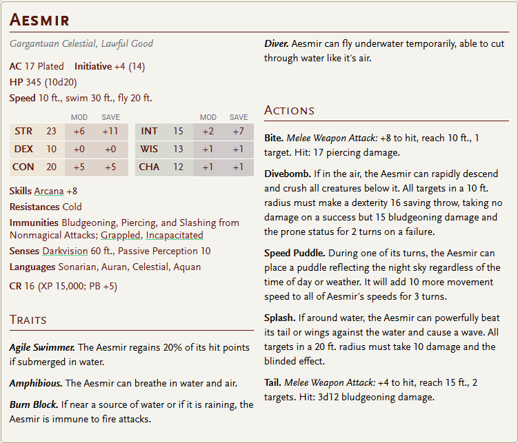 CoS X D&D Crossover, Pt. 4: Aesmir | Fandom