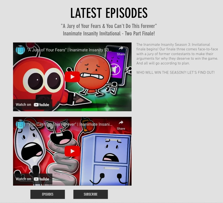 Greetings and Salutations. Happy 13 Years of Inanimate Insanity ...