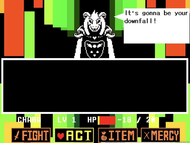 spot the sus thing in my asriel battle remake | Fandom