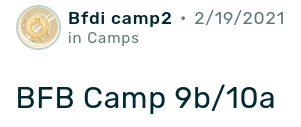 BFB Camp 10b/11a | Fandom