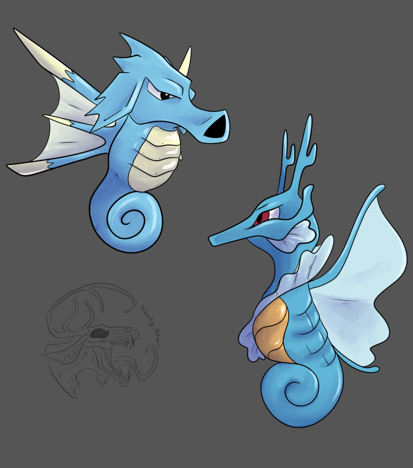 Seadra and Kingdra redesign ~ | Fandom