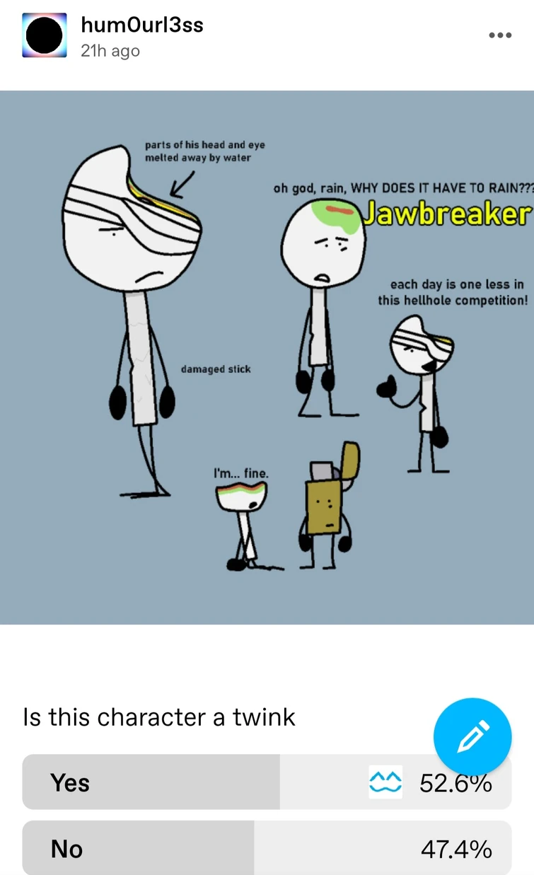 Day 1.5 of drawing Furry Lighter till SSA draws Furry lighter: Jawbreaker is not spared | Fandom