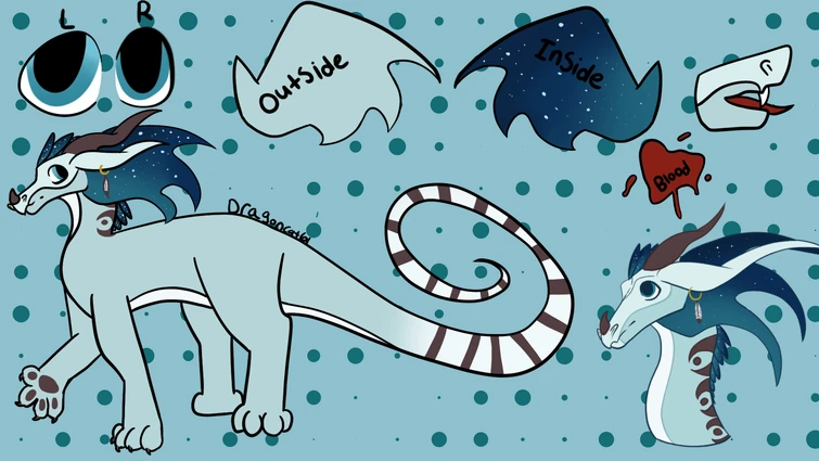 Oc ref sheet using my rainwing base and her headshot that I drew | Fandom