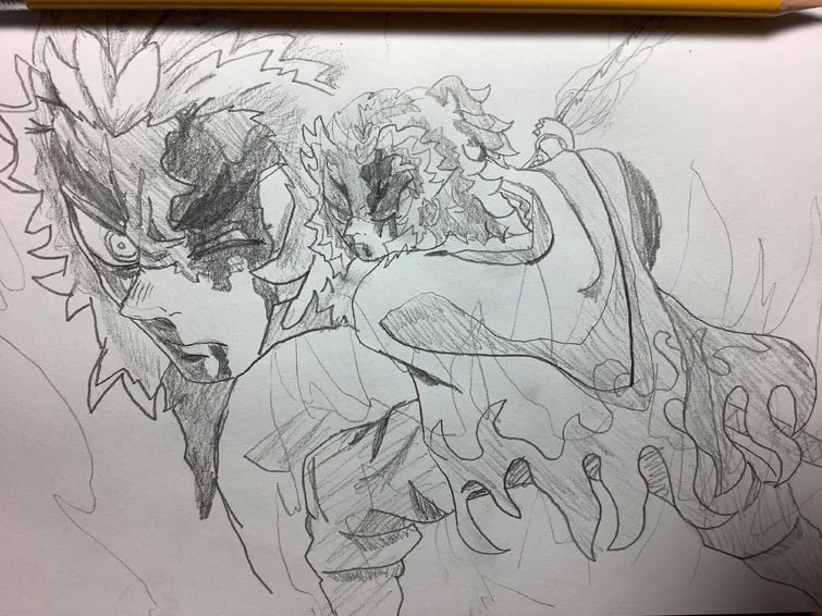 Rengoku 9th form (drawn by me) AND jotaro part4, and finally, mugetsu ...