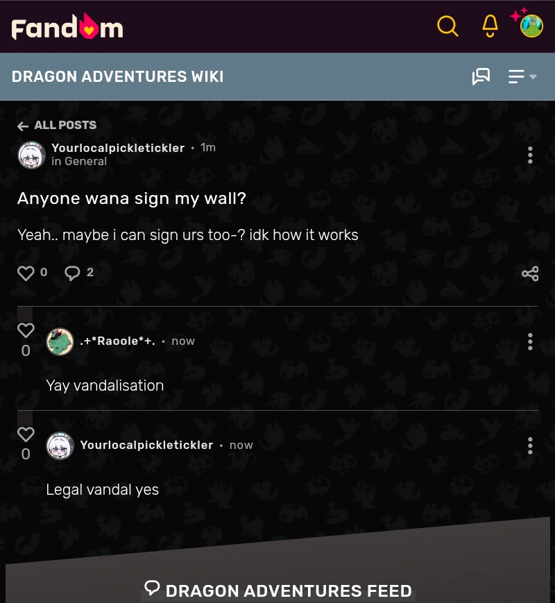 My page is having a stroke or sum- | Fandom