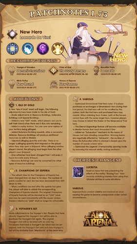 Update 173 Patch Notes Afk Arena Wiki Fandom