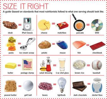 Portion size chart store