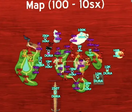 Map | Anime Fighting Simulator: Endless Wiki | Fandom