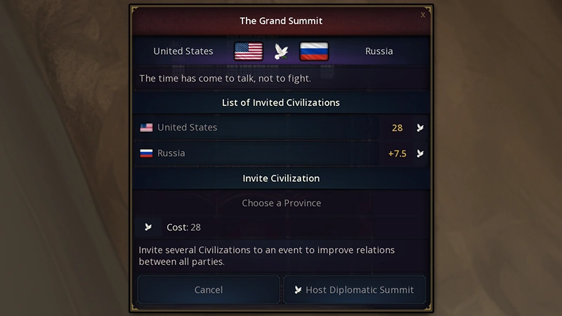 Diplomatic Summit | Age of History III Wiki | Fandom