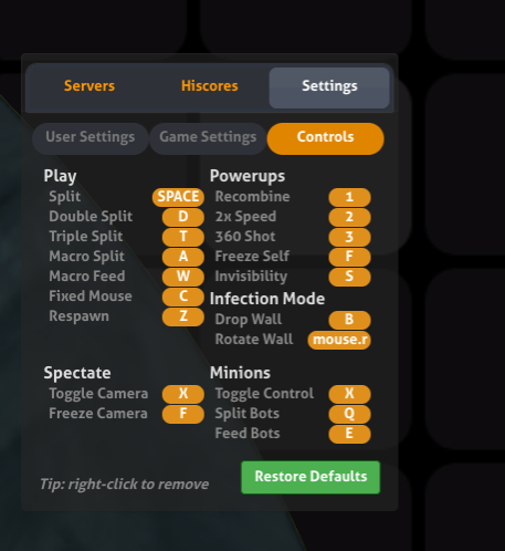 Key Binds | Agma.io Wiki | Fandom