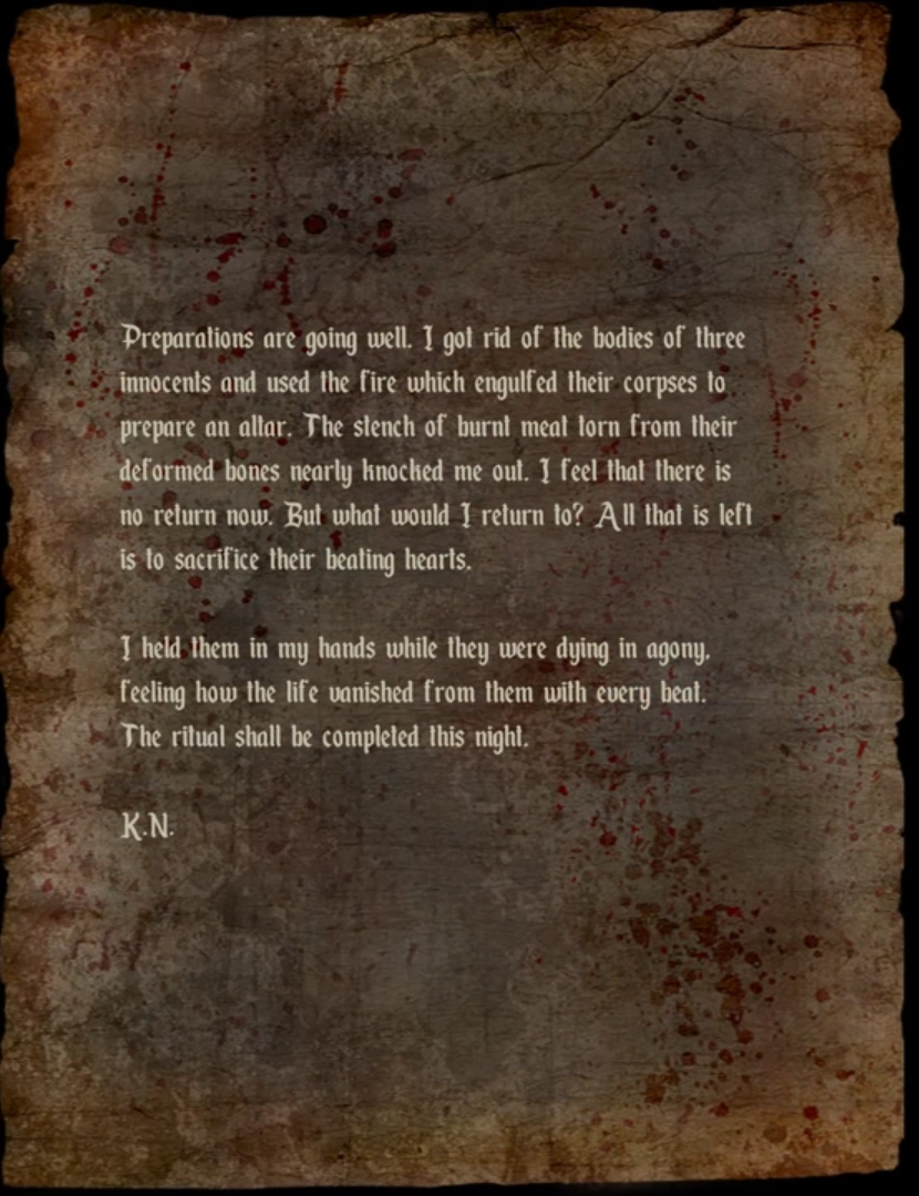 Letters | Agony Wiki | Fandom