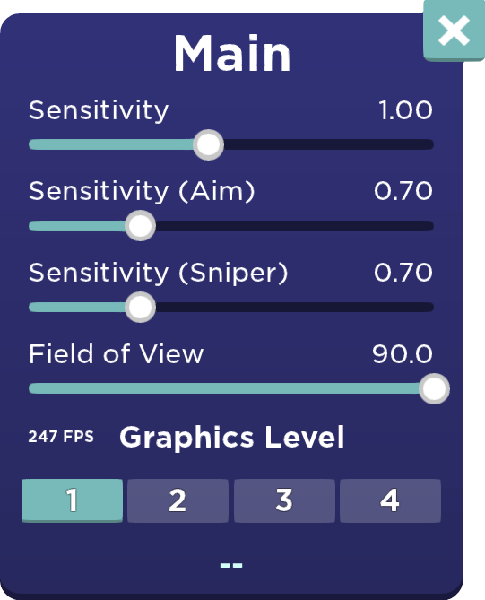 Settings | Aimblox Wiki | Fandom
