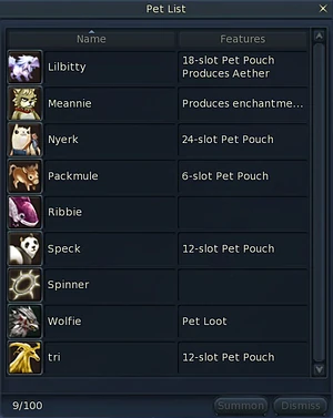Pet List | Aion Wiki | Fandom
