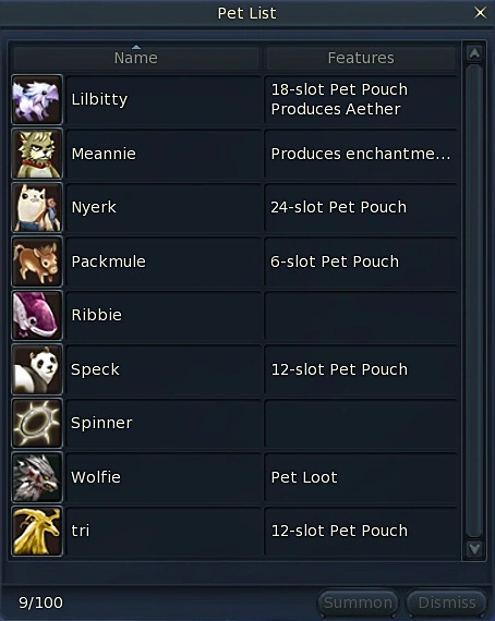 Pet List | Aion Wiki | Fandom