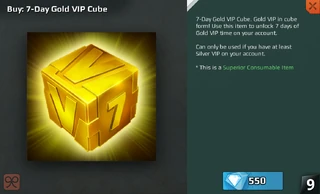 7 Day Gold VIP Cube | AirMech Wiki | Fandom