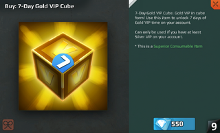 7 Day Gold VIP Cube | AirMech Wiki | Fandom