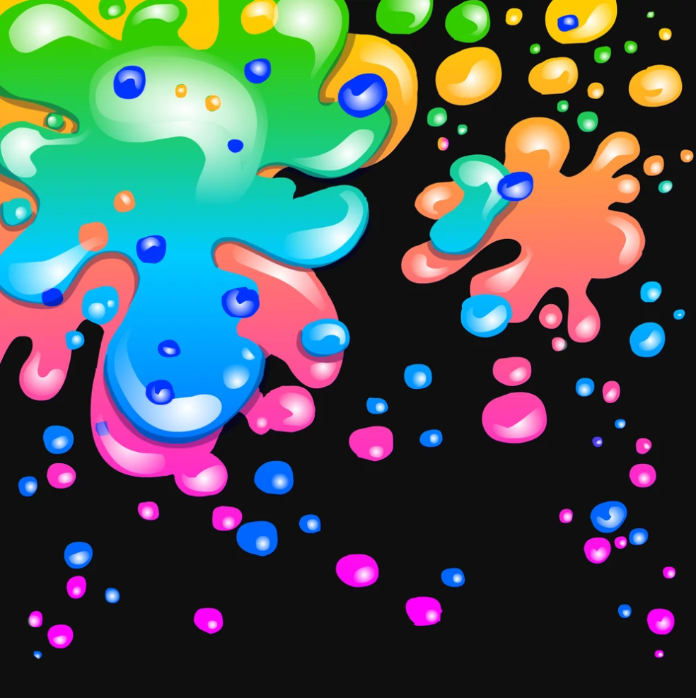 Neon Paint Splatters Wallpaper