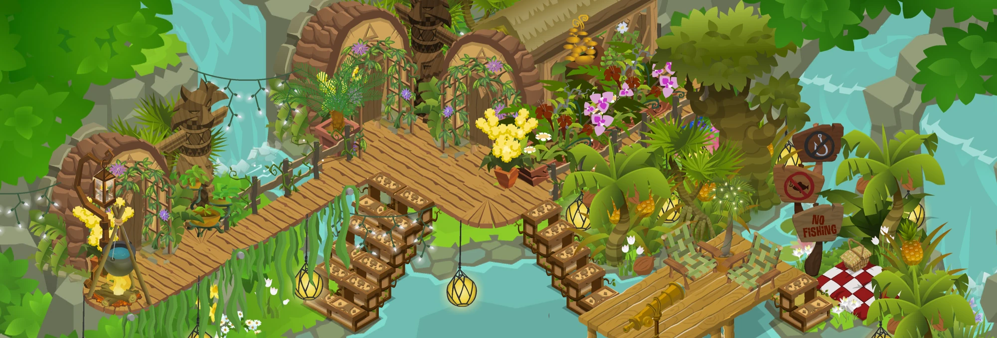 Queenlý's Tropical Village | Animal Jam Dens Wiki | Fandom