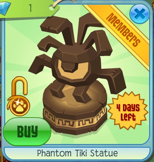 Phantom Tiki Statue | Animal Jam Item Worth Wiki | Fandom