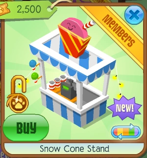 Snow Cone Stand | Animal Jam Item Worth Wiki | Fandom