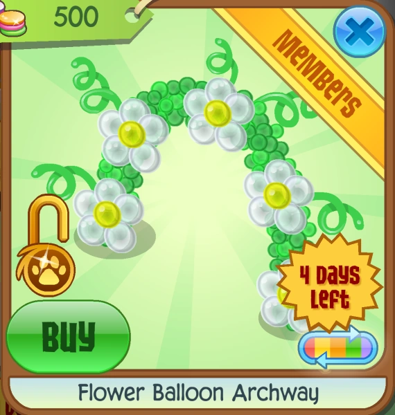 Flower Balloon Archway | Animal Jam Item Worth Wiki | Fandom