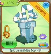 Epic Jamaaliday Top Hat | Animal Jam Item Worth Wiki | Fandom
