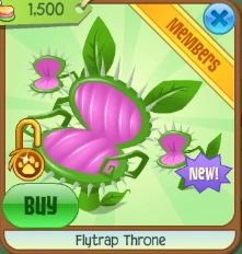 Flytrap Throne | Animal Jam Item Worth Wiki | Fandom