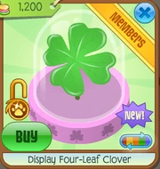 Display Four-Leaf Clover | Animal Jam Item Worth Wiki | Fandom