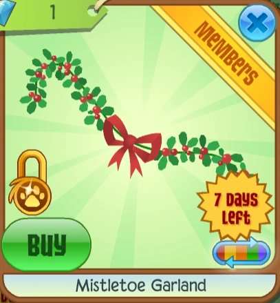 Mistletoe Garland | Animal Jam Item Worth Wiki | Fandom