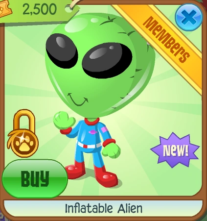 Inflatable Alien | Animal Jam Item Worth Wiki | Fandom