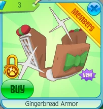 Gingerbread Armor Set | Animal Jam Item Worth Wiki | Fandom