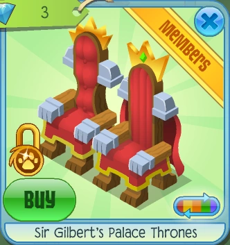 Sir Gilbert's Palace Throne | Animal Jam Item Worth Wiki | Fandom