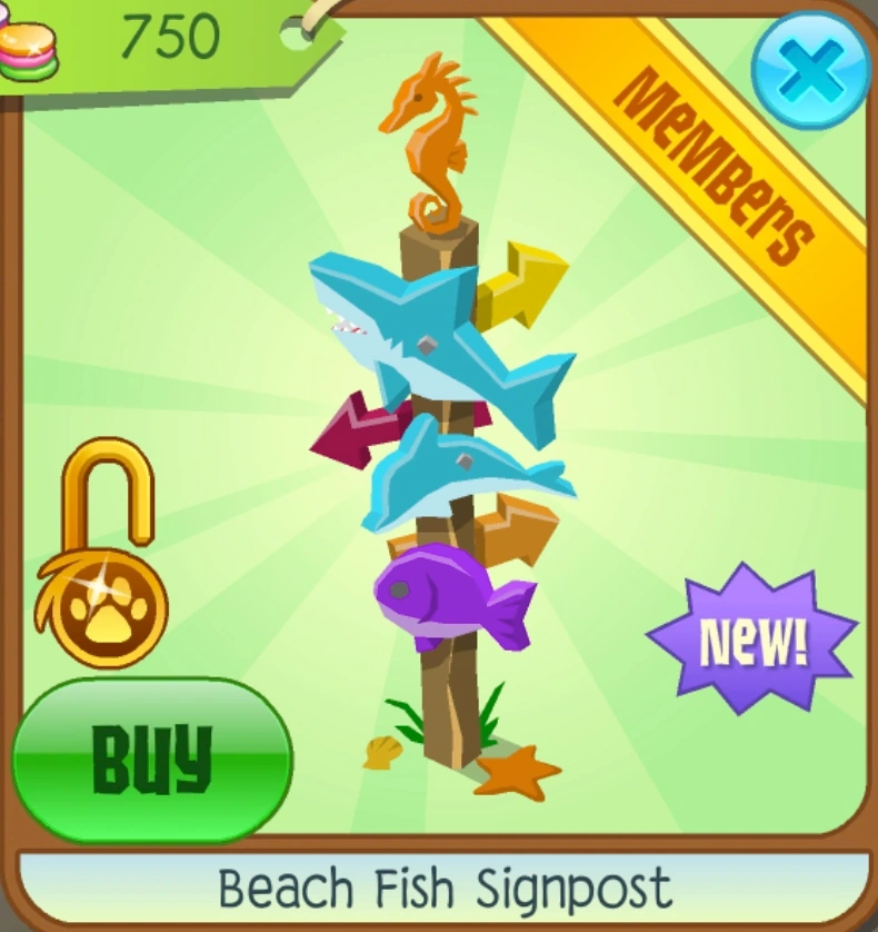 Beach Fish Signpost | Animal Jam Item Worth Wiki | Fandom