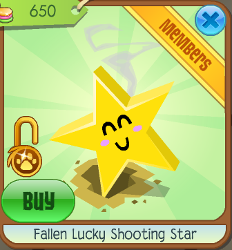 Fallen Lucky Shooting Star | Animal Jam Item Worth Wiki | Fandom
