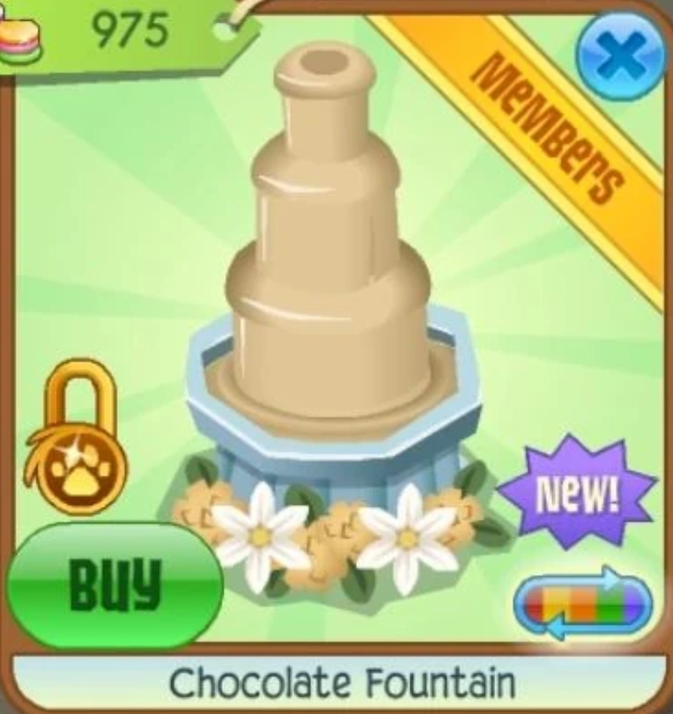 Chocolate Fountain | Animal Jam Item Worth Wiki | Fandom