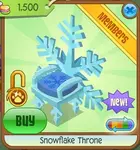 Snowflake Throne | Animal Jam Item Worth Wiki | Fandom