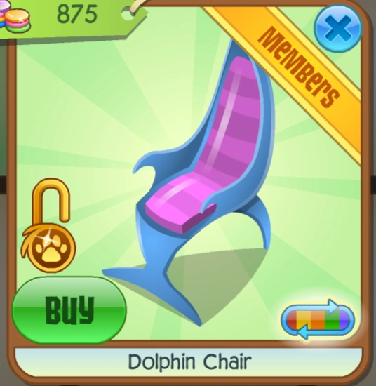 Dolphin Chair | Animal Jam Item Worth Wiki | Fandom