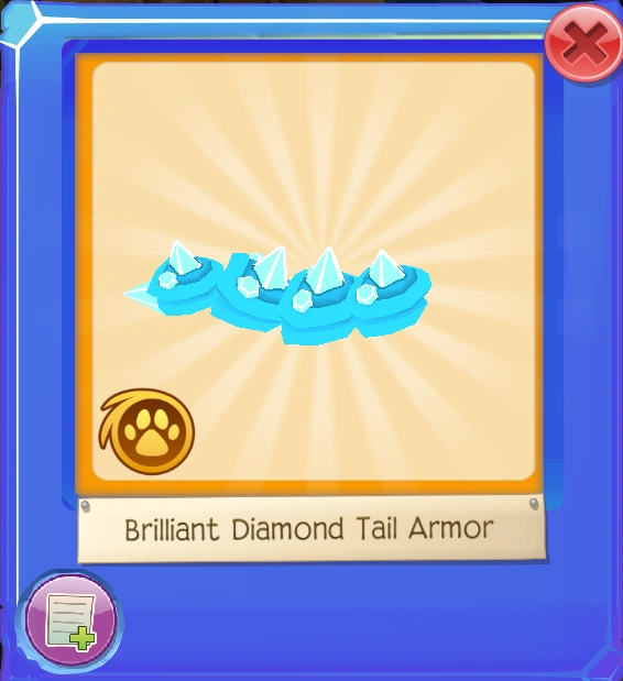 Brilliant Diamond Tail Armor | Animal Jam Wiki | Fandom