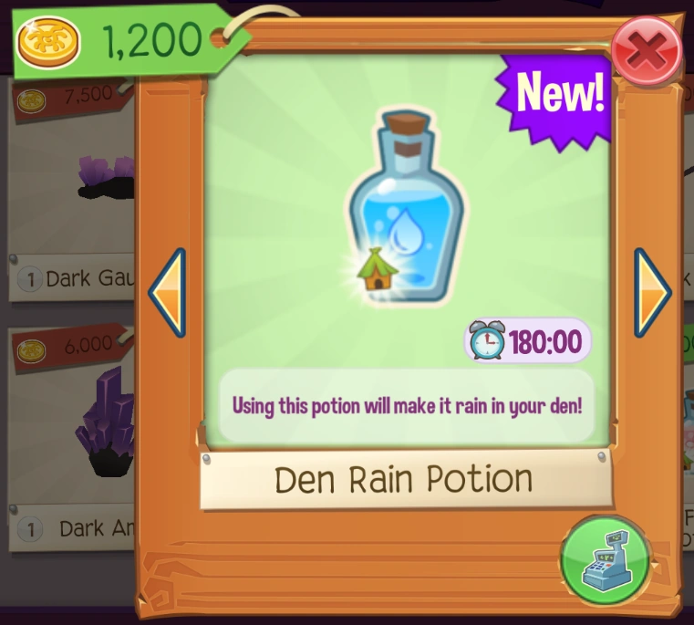Den Rain Potion | Animal Jam Wiki | Fandom