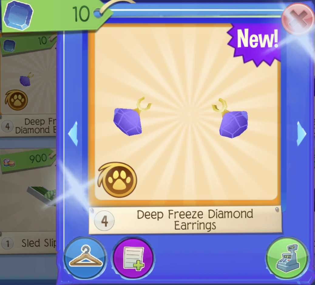 Deep Freeze Diamond Earrings | Animal Jam Wiki | Fandom