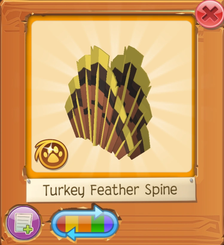Turkey Feather Spine | Animal Jam Wiki | Fandom