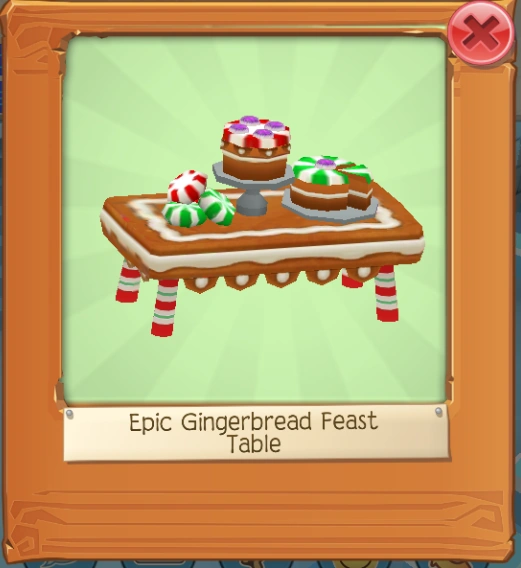 Epic Gingerbread Feast Table | Animal Jam Wiki | Fandom