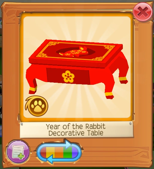Year of the Rabbit Decorative Table | Animal Jam Wiki | Fandom