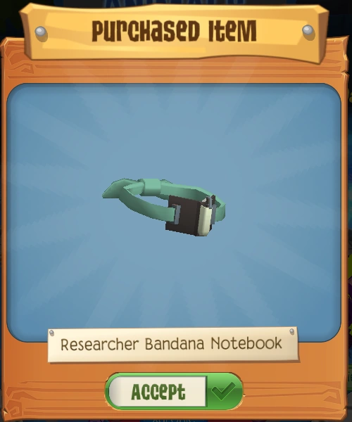 Researcher Bandana Notebook | Animal Jam Wiki | Fandom
