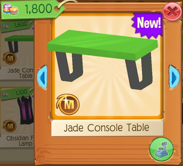 Jade Console Table | Animal Jam Wiki | Fandom