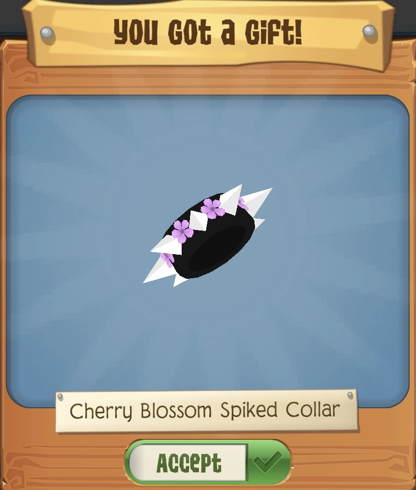 Cherry Blossom Spiked Collar | Animal Jam Wiki | Fandom