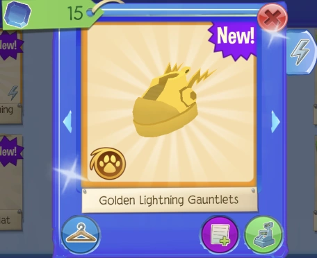 Golden Lightning Gauntlets | Animal Jam Wiki | Fandom