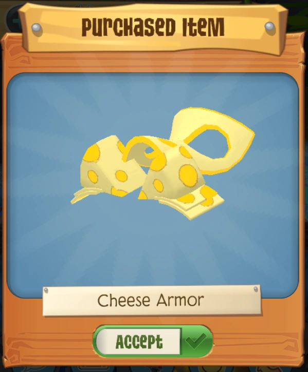 Cheese Armor | Animal Jam Wiki | Fandom