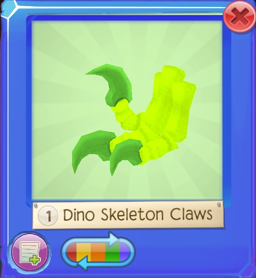 Dino Skeleton Claws | Animal Jam Wiki | Fandom