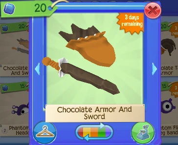 Chocolate Armor And Sword | Animal Jam Wiki | Fandom